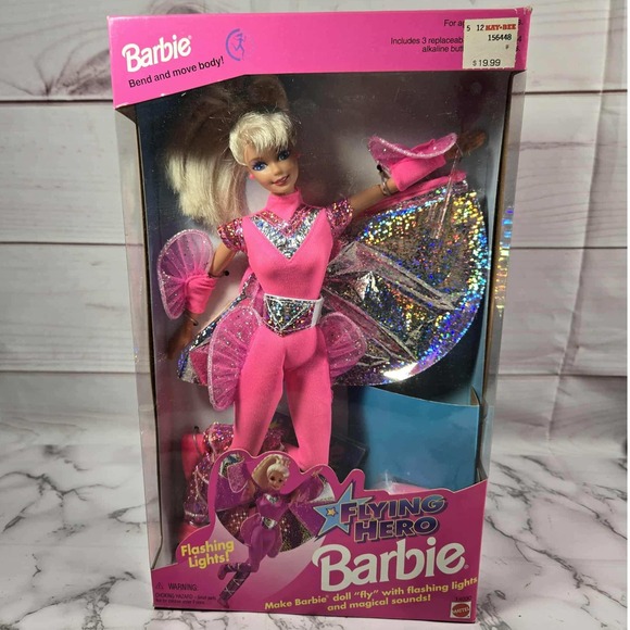 Barbie | Toys | Flying Hero Barbie Doll Bend And Move Body In Box ...